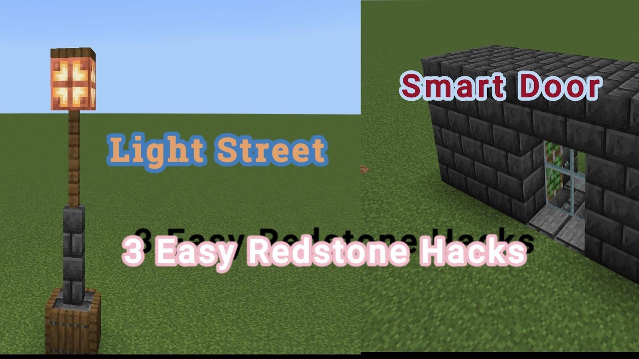 3 Easy Redstone Build Hacks Minecraft - YouTube