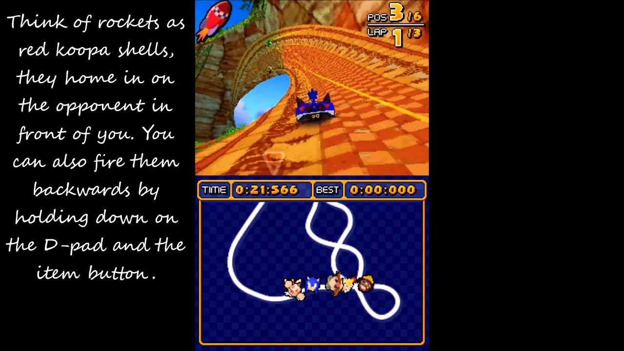 Sonic & SEGA All-Stars Racing (DS) - Part 1: But first, Tutorial! - YouTube