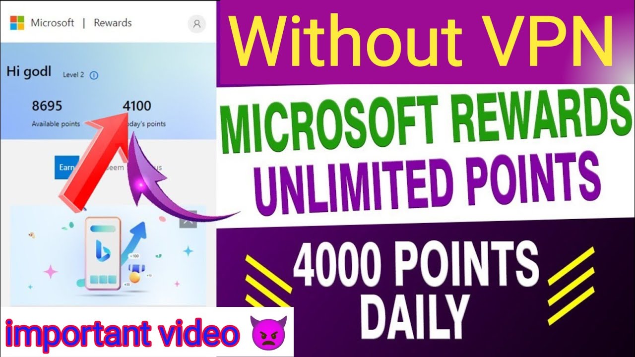 microsoft rewards unlimited points🤑Indian Server 8150 points complete ...