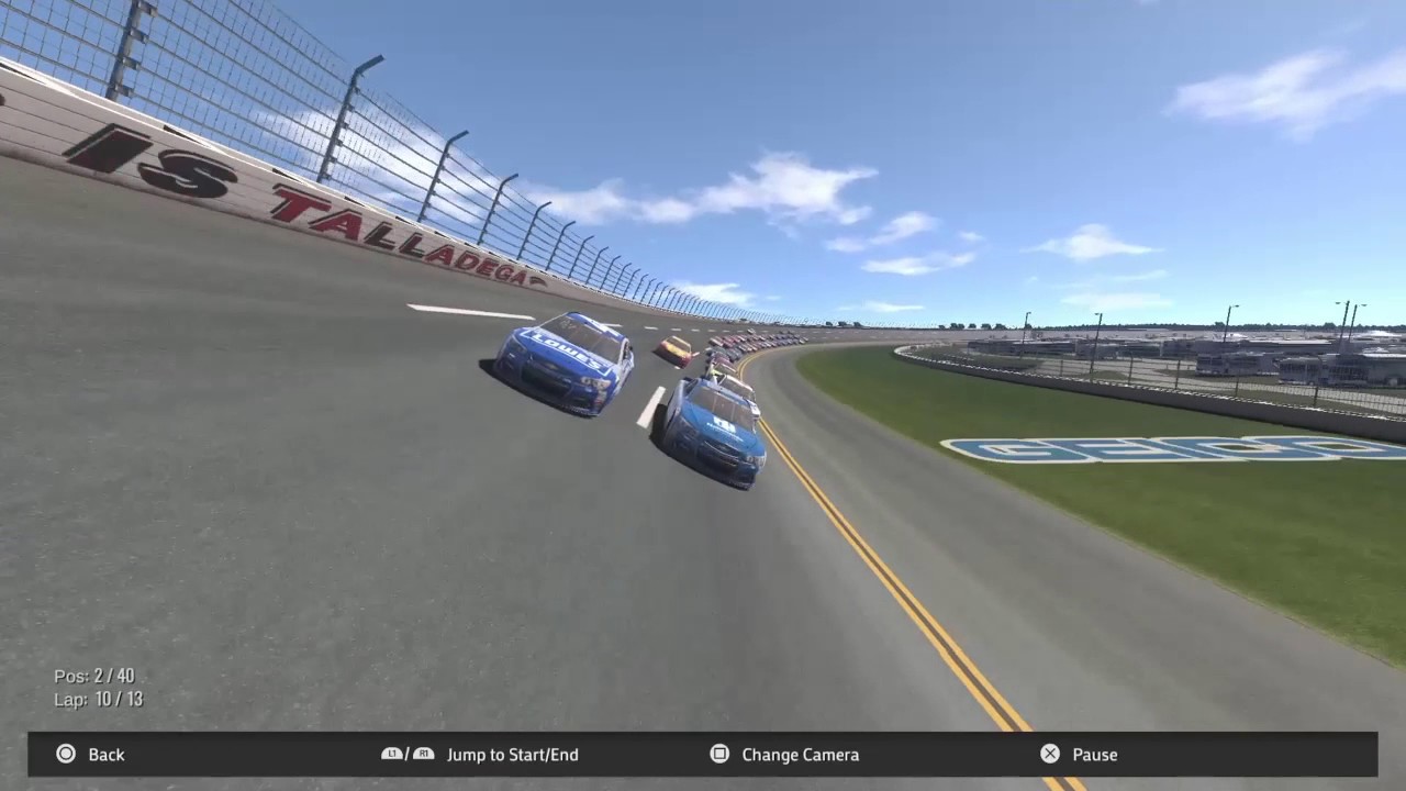 Nascar heat. Racing from Talladega - YouTube
