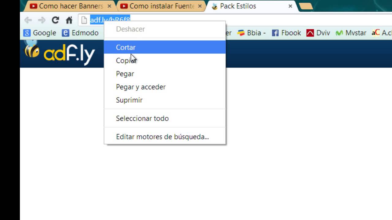COMO SOLUCIONAR EL PROBLEMA DE Adf.ly Sin programas -2016 - YouTube