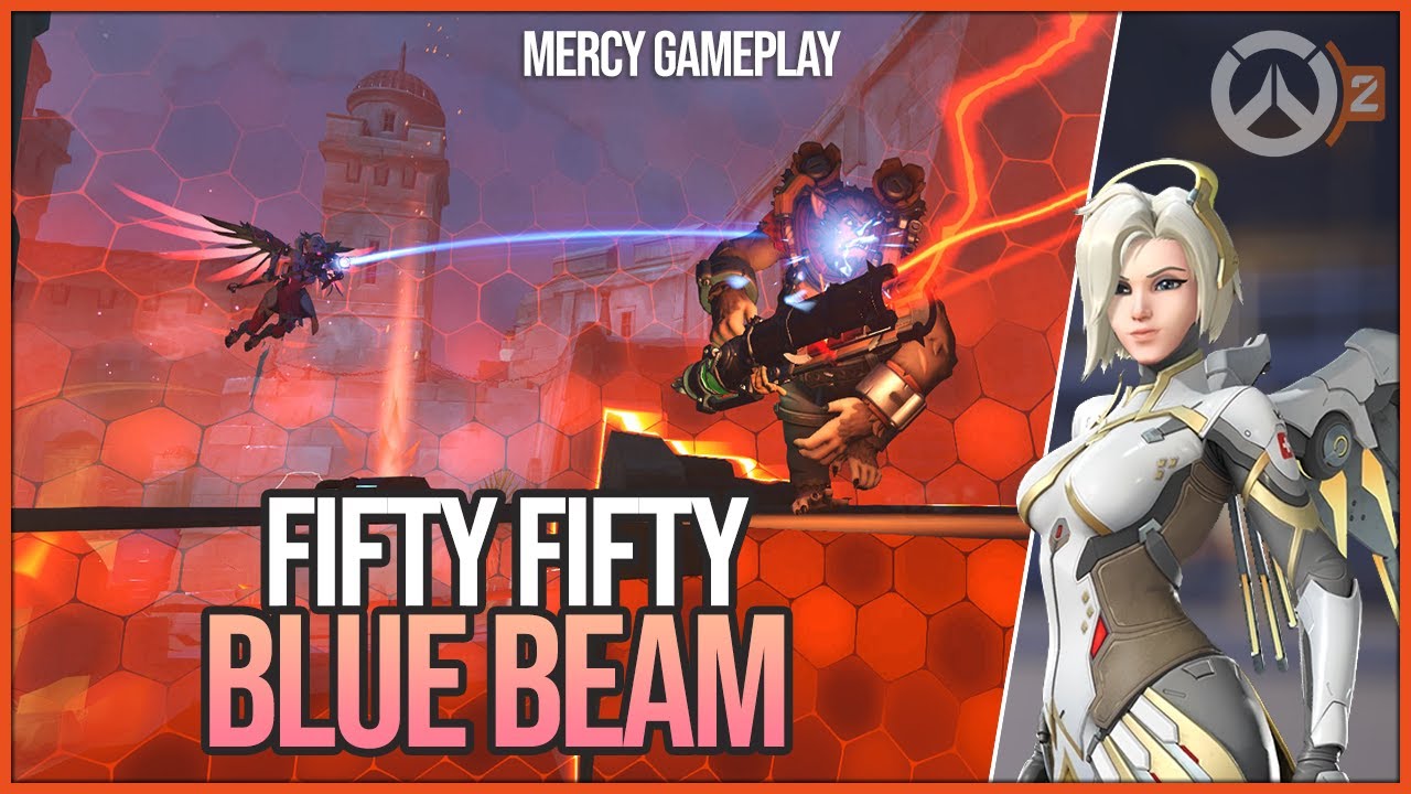 Fifty Fifty Blue Beam | Havana - Mercy | Overwatch 2 - Quick Play - YouTube