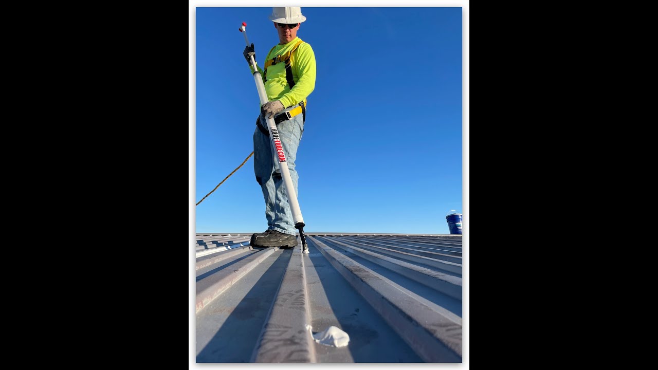 LIVE - GAF FLEX Seal sealing seams with the roof tube - YouTube