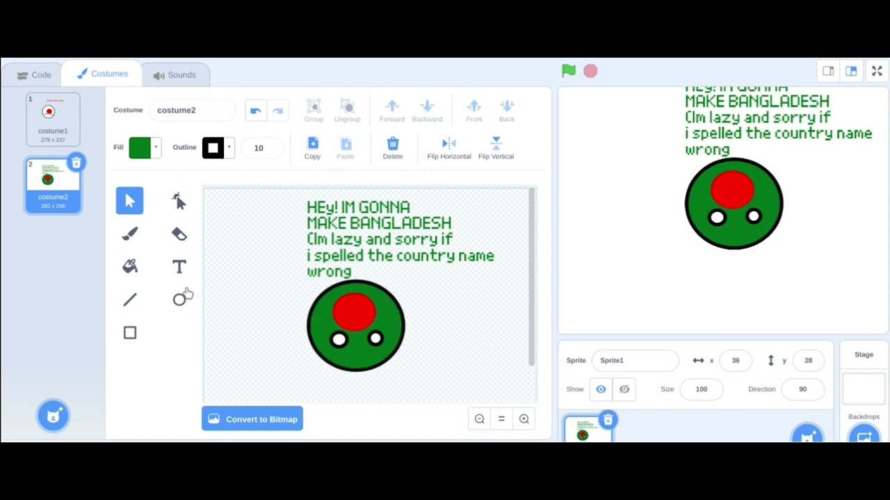 TRYING TO MAKE COUNTRYBALLS IN SCRATCH! PART 2! - YouTube