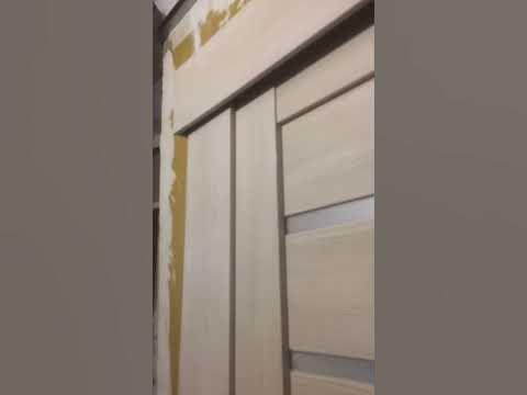 Раздвижная дверь с замком на стену - YouTube