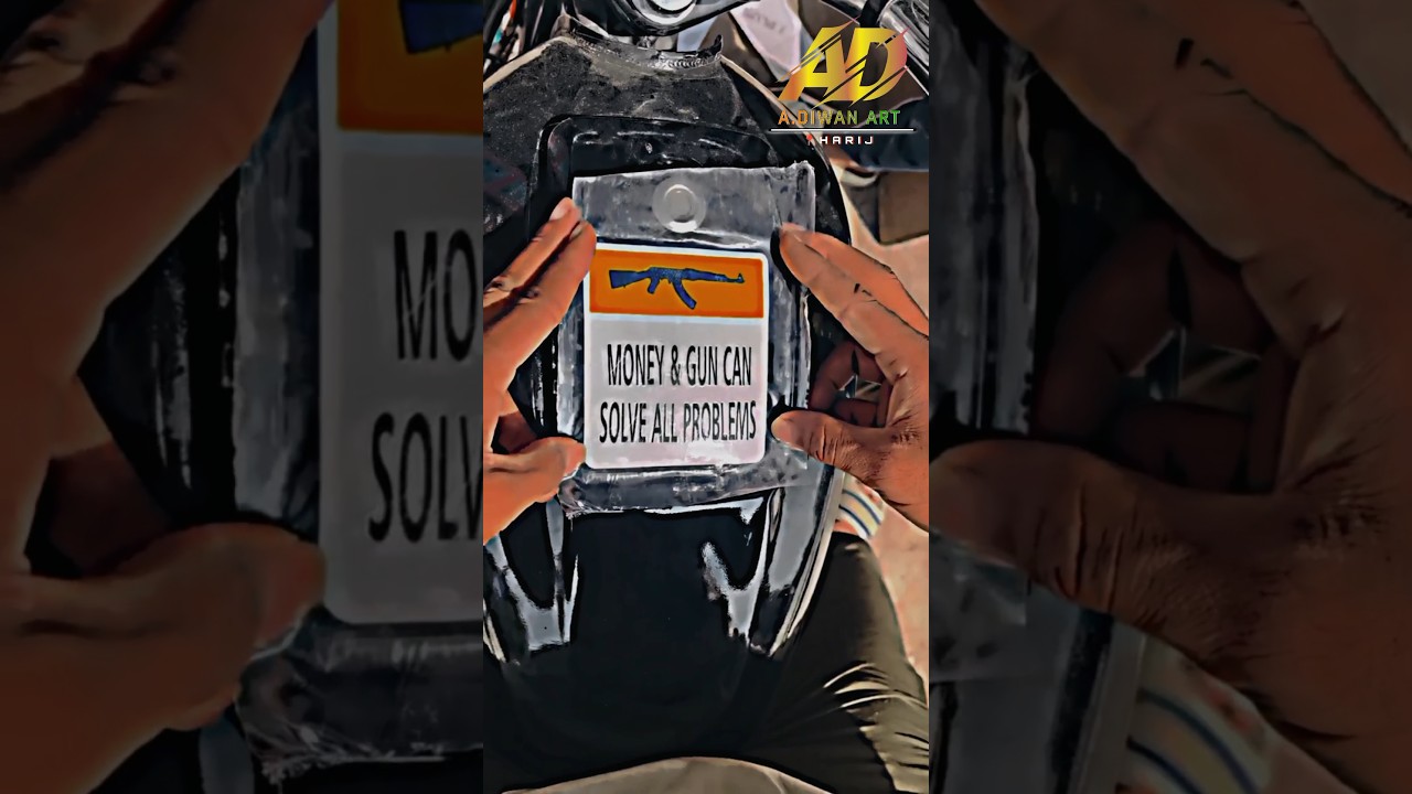 money & gun can solve all problems sticker #shorts #youtubeshorts # ...