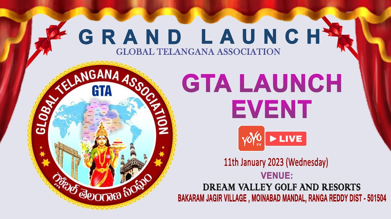 GTA LIVE | Global Telangana Association Grand Launch Event LIVE | GTA ...