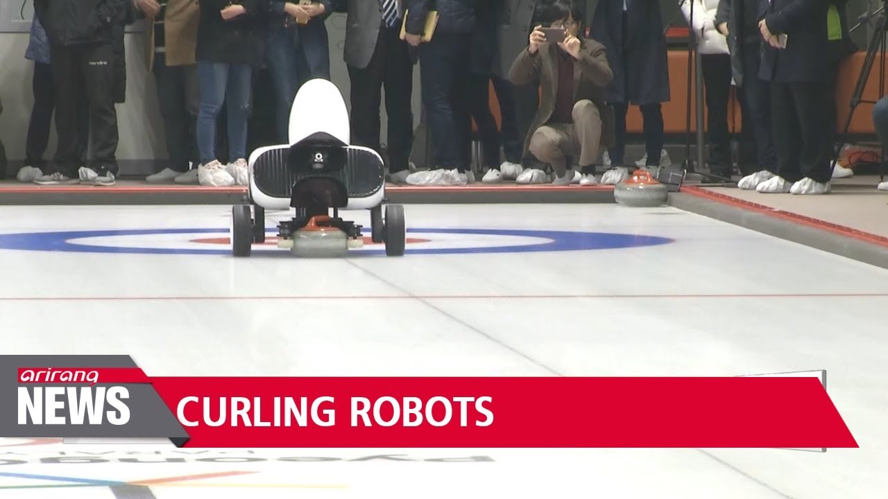 AI robots face human opponents in curling match - YouTube