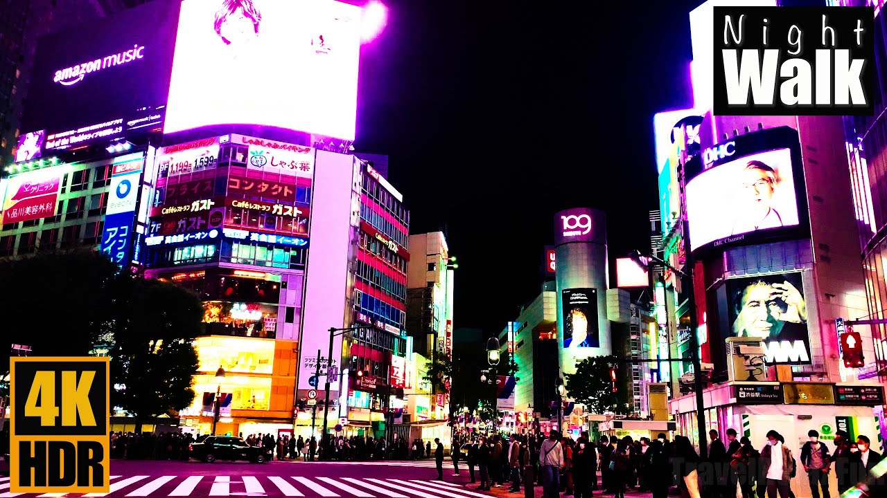 [4K HDR] Night walk in Shibuya, Tokyo 東京 渋谷 で夜散歩 - YouTube