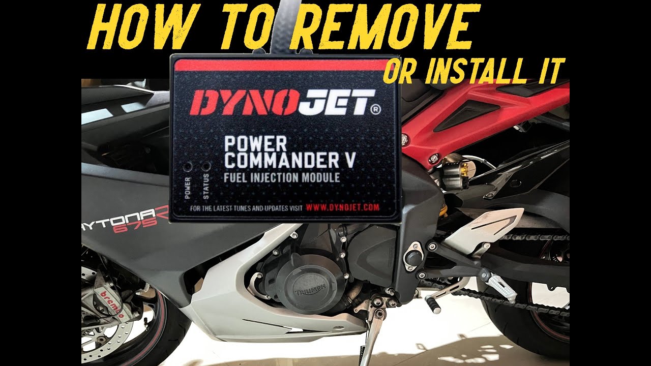 How to uninstall (or install) Power Commander 5 on Daytona 675R - YouTube