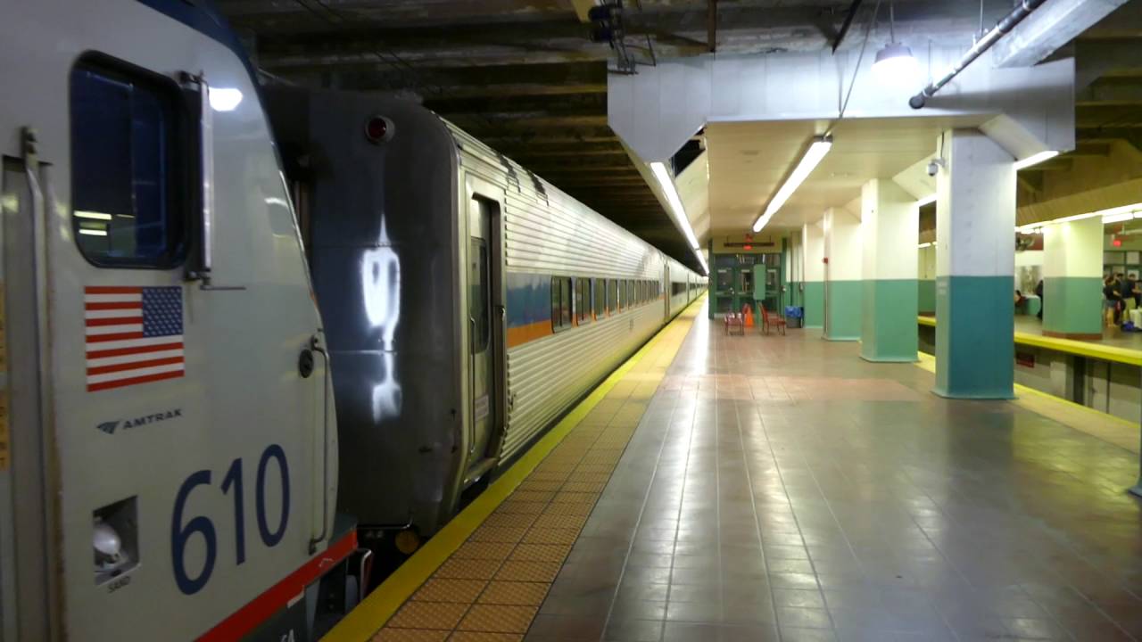 Amtrak, MARC, and SEPTA at Suburban Station - YouTube