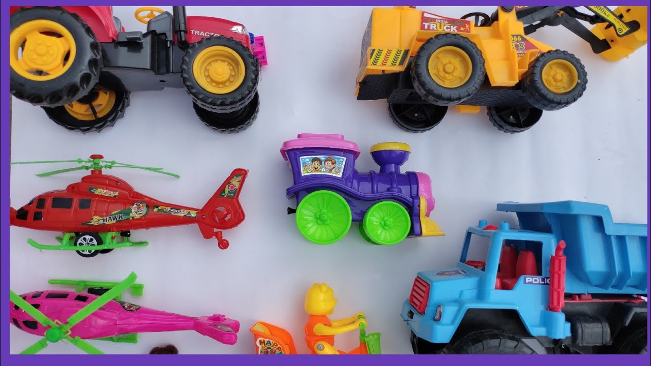 gari ।। toy helicopter ।। toy tractor ।। truck vs jcb ।। toy wala ...