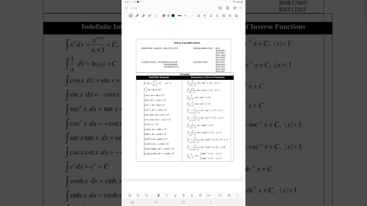 recordings_math1_formula diff & int - YouTube