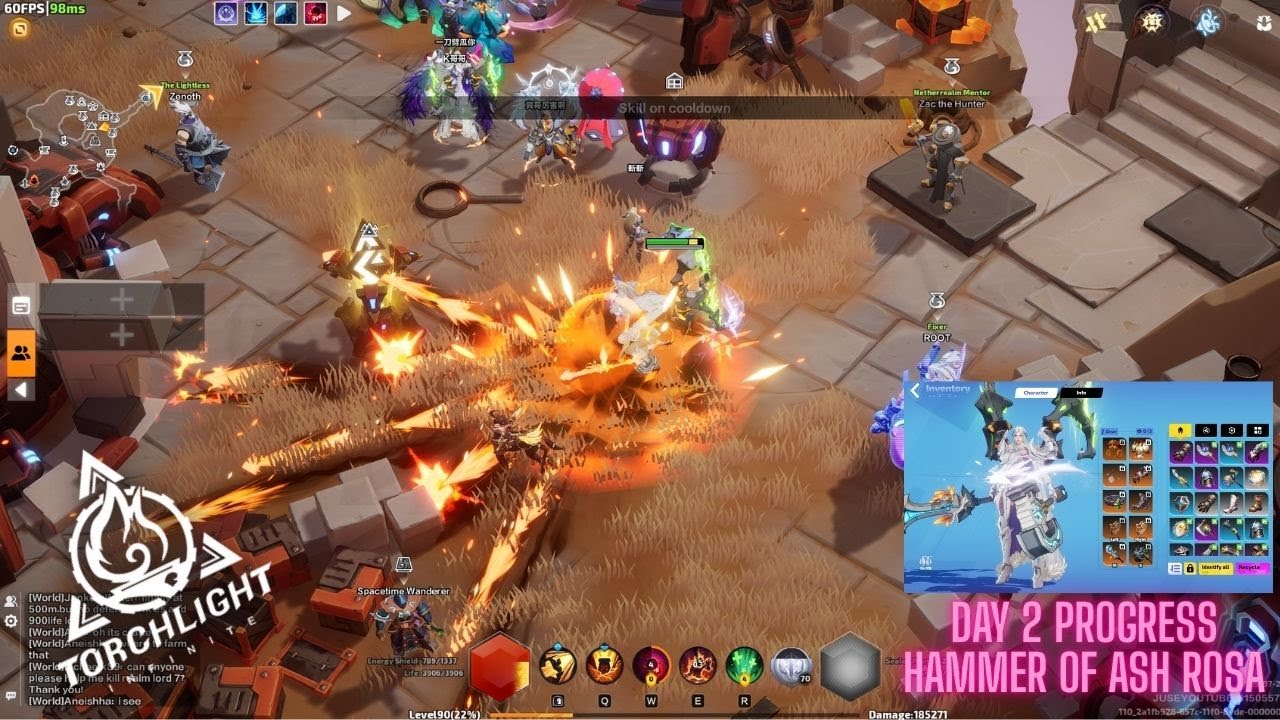 Day 2 Progress Hammer Of Ash Rosa 2 Level 90 | Tiermark 6 - Torchlight ...
