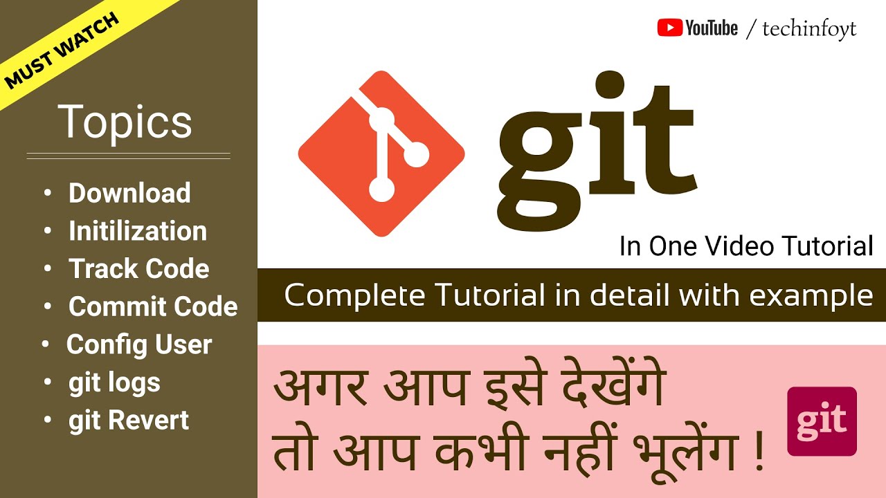 Git Tutorials Complete Git Basic To Advanced One Video Tutorialhindiurdu Youtube