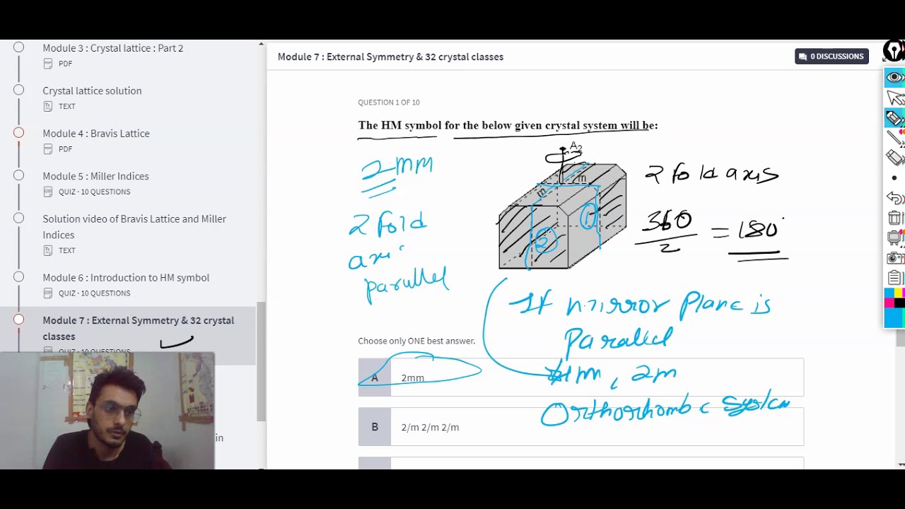 Crystallography | Module : 7 | 32 crystal classes | NAT | MCQ | GATE ...
