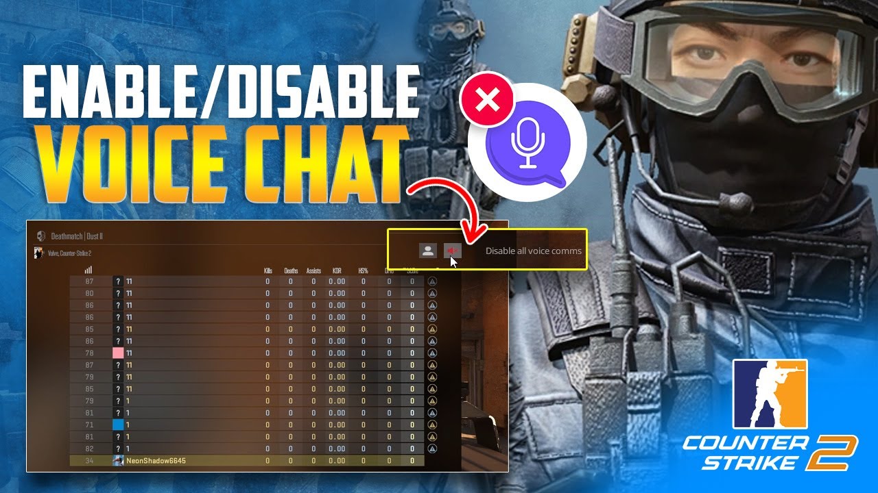 How to Enable and Disable Voice Chat in CS2 on PC | Change Voice Chat ...