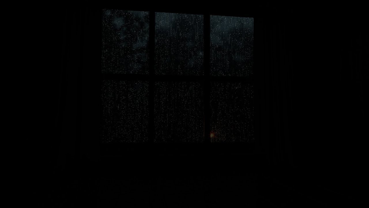 Black Screen Window | Fall into Sleep in 5 Minutes with Heavy Rain and ...