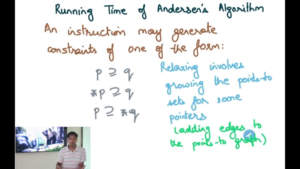 Compiler Design Module 124 12: Running time of Andersen's pointer analysis algorithm - YouTube