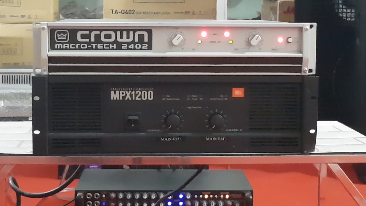 Crown 2402 & JBL mpx1200 : 0968 303 687 - YouTube
