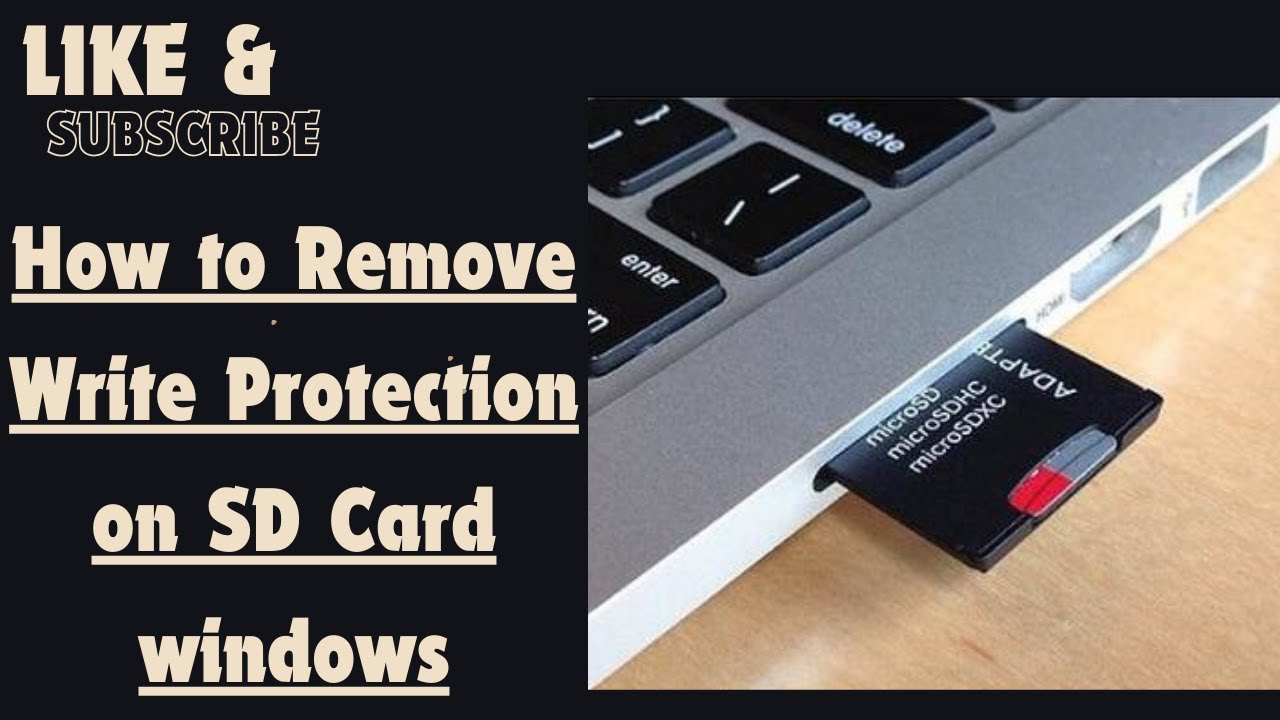 How to Remove Write Protection on SD Card windows - YouTube