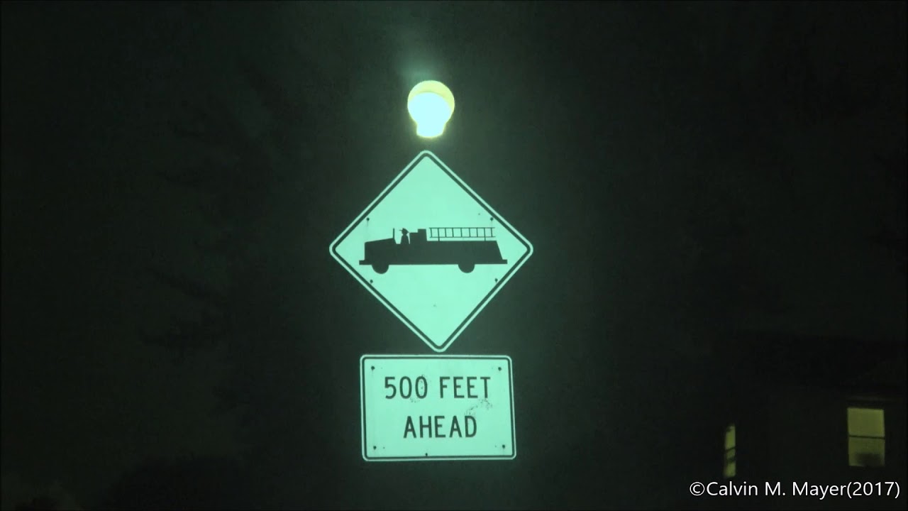 Fire Department Amber Warning Sign & Beacon - YouTube