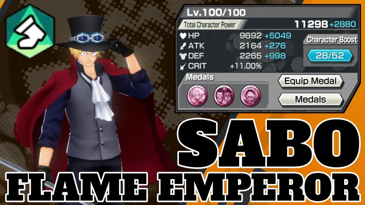 SABO FLAME EMPEROR GAMEPLAY | ONE PIECE BOUNTY RUSH | OPBR - YouTube