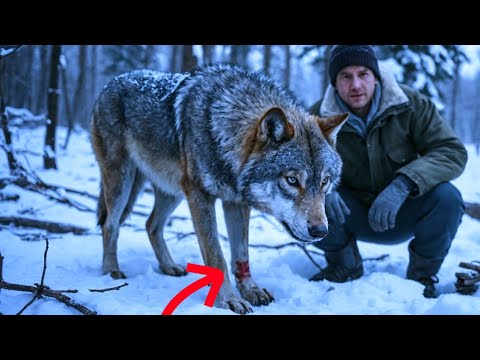 The Rescue of the Injured Wolf Trapped in a Snowy Forest - YouTube