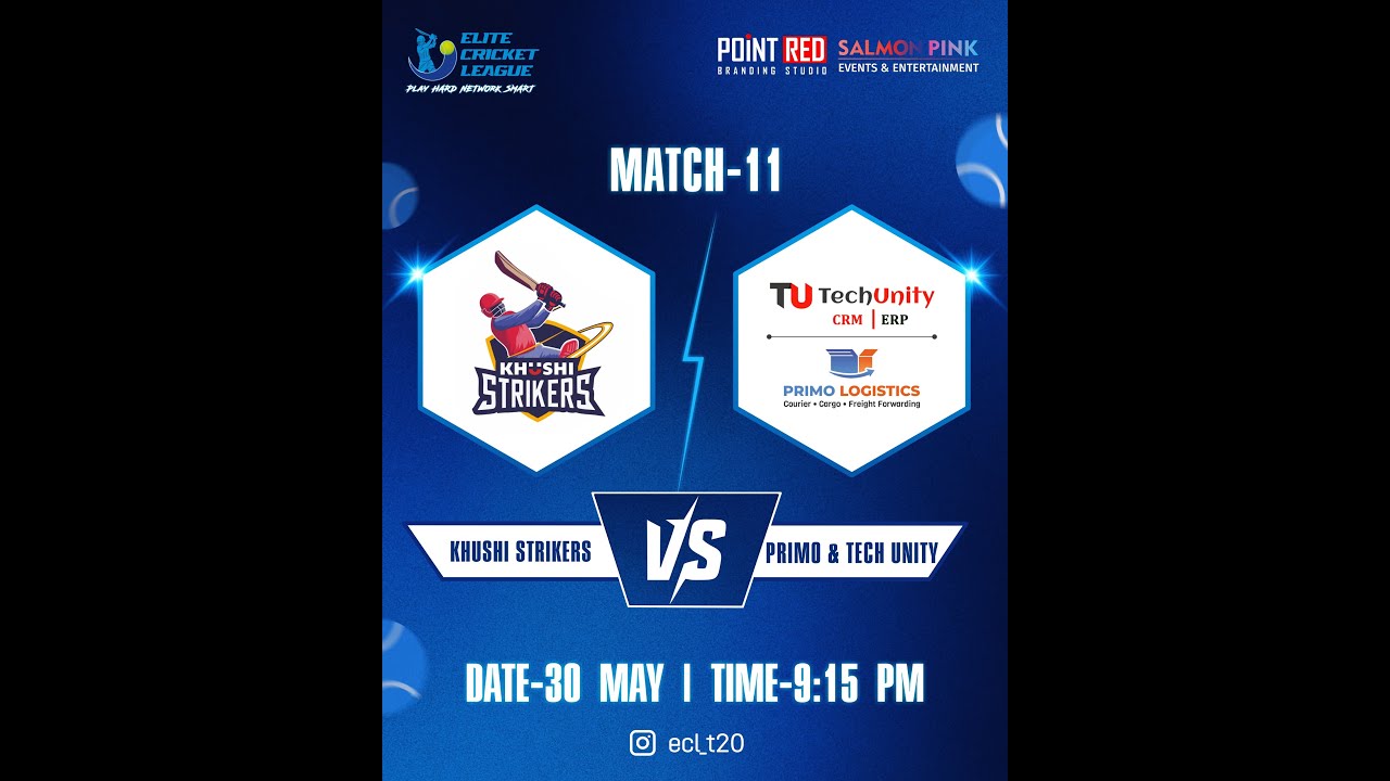 MATCH-11 || KHUSHI STRIKERS vs PRIMO & TECH UNITY || ECL || SKY CRICKET LIVE || SKY PRODUCTION ...
