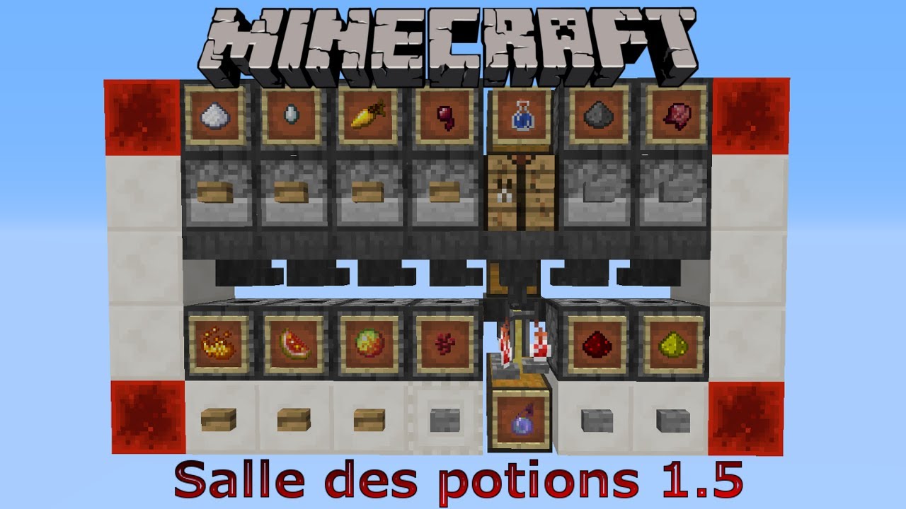 Salle des potions automatisée 1.5 (simple et compacte)- Minecraft ...