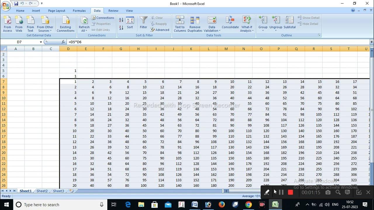 MS EXCEL || TO CREATE TABLE LIST || MS EXCEL - YouTube