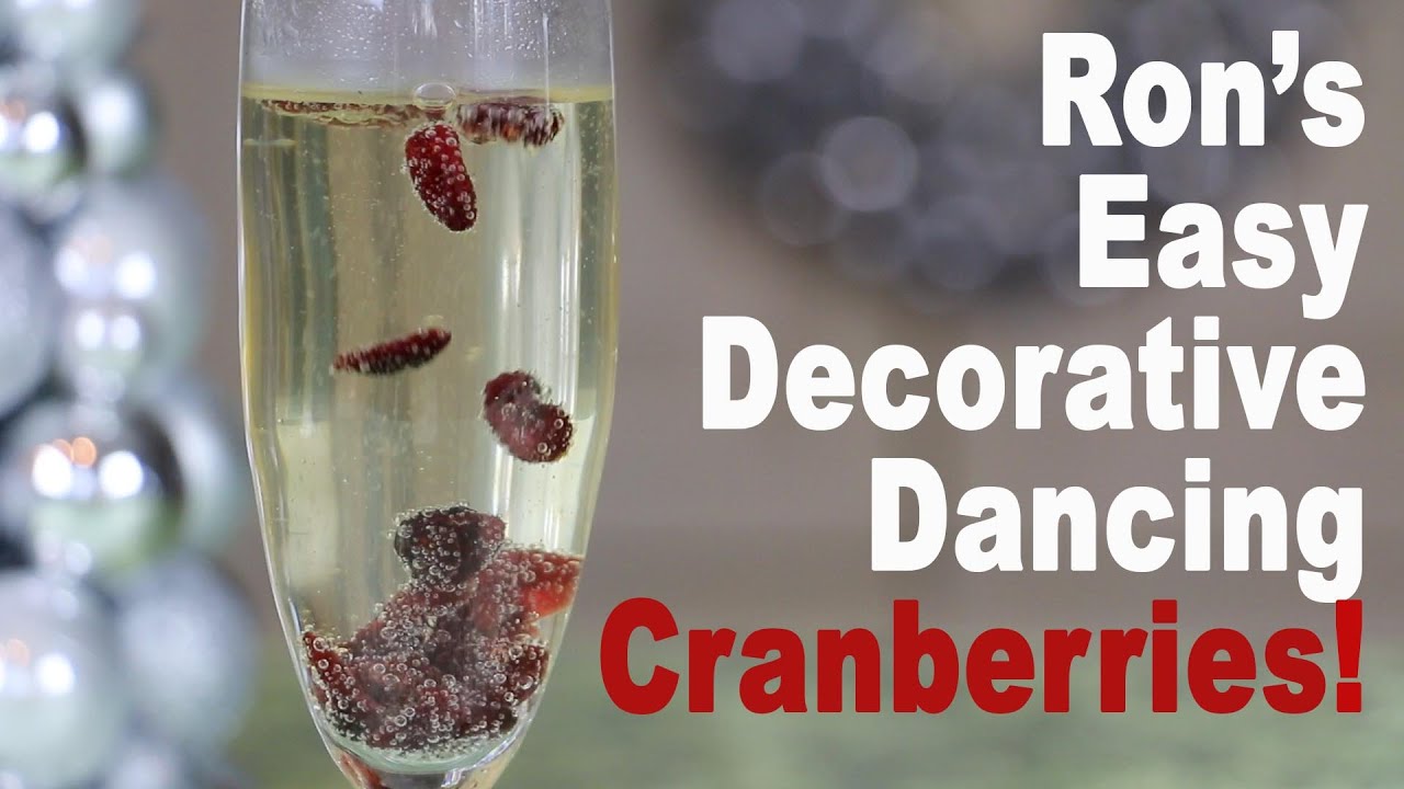 Ron's Easy Decorative Dancing Cranberries Holiday/Christmas Drink - YouTube