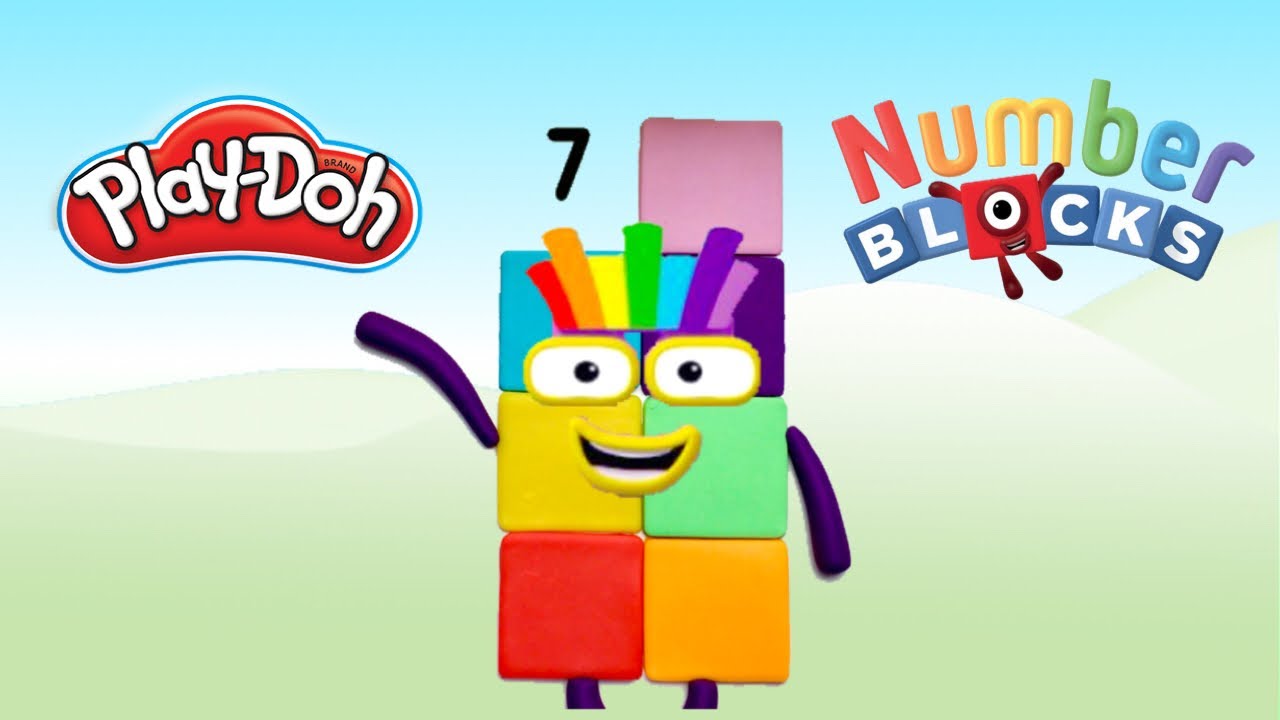 Numberblocks - Number Seven | Play Doh How To Make Numberblocks Out Of ...