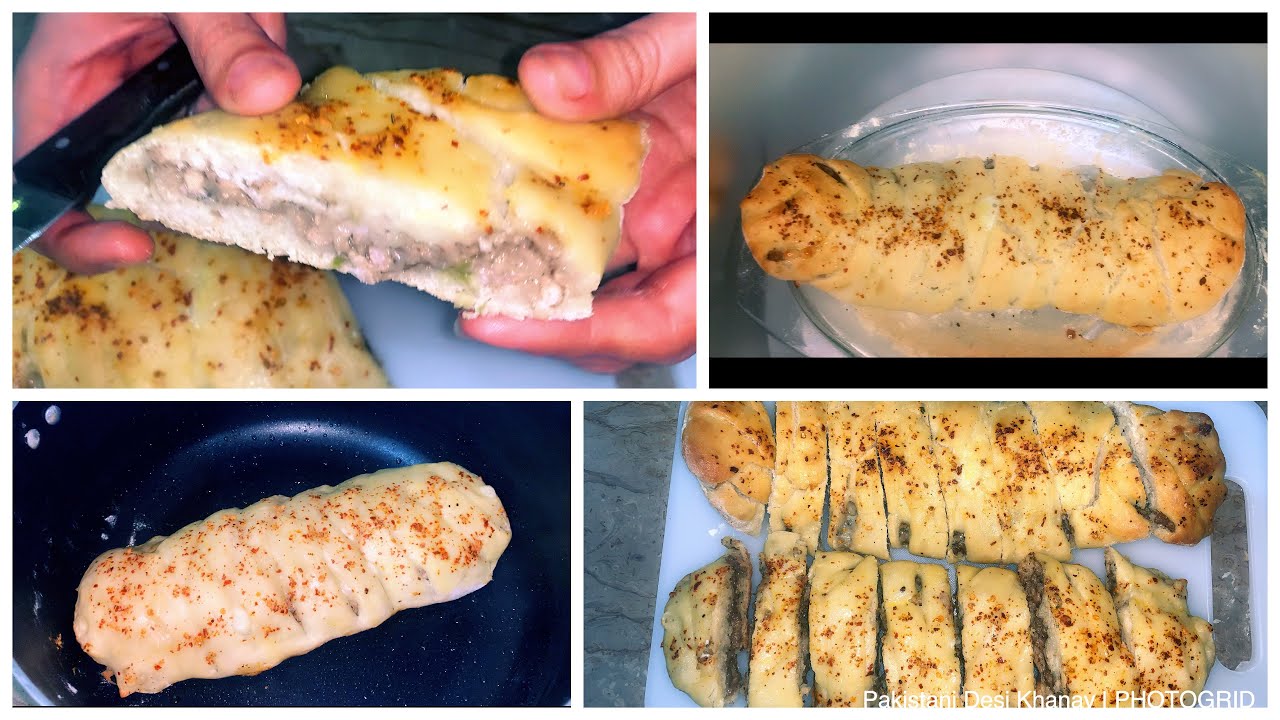 Chicken Cheese Bread Without Oven in 2 styles |Chicken Cheese Bread ...