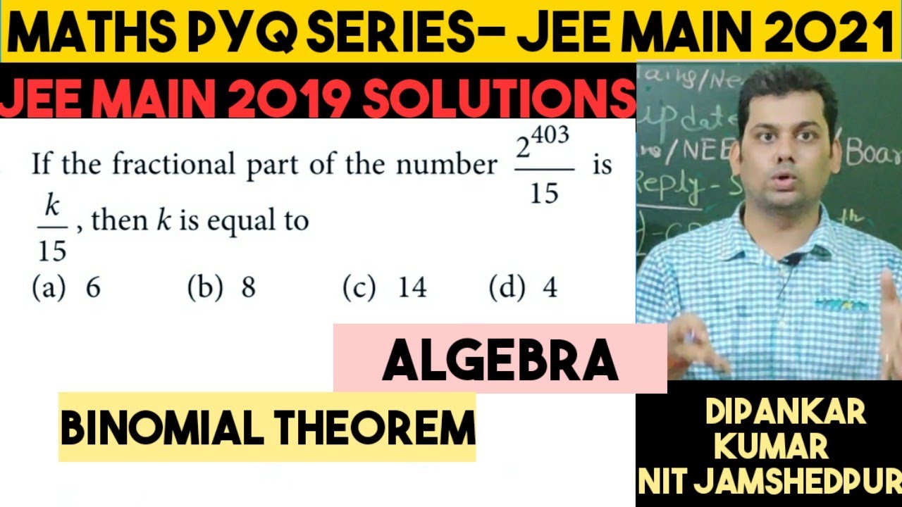 Jee Main 2019 Binomial Theorem Question/Solution|Binomial Theorem Jee ...