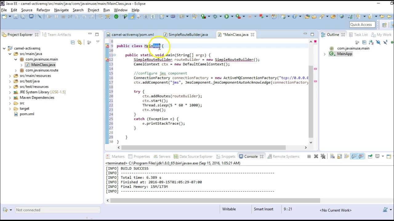 Apache Camel Tutorial-Integrate Apache Camel and ActiveMQ - YouTube