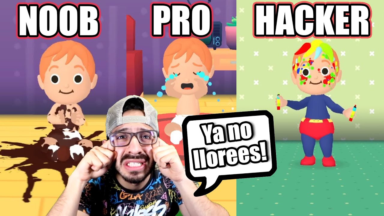 Simulador de ser Mamá NOOB vs PRO vs HACKER | Juegos Luky - YouTube