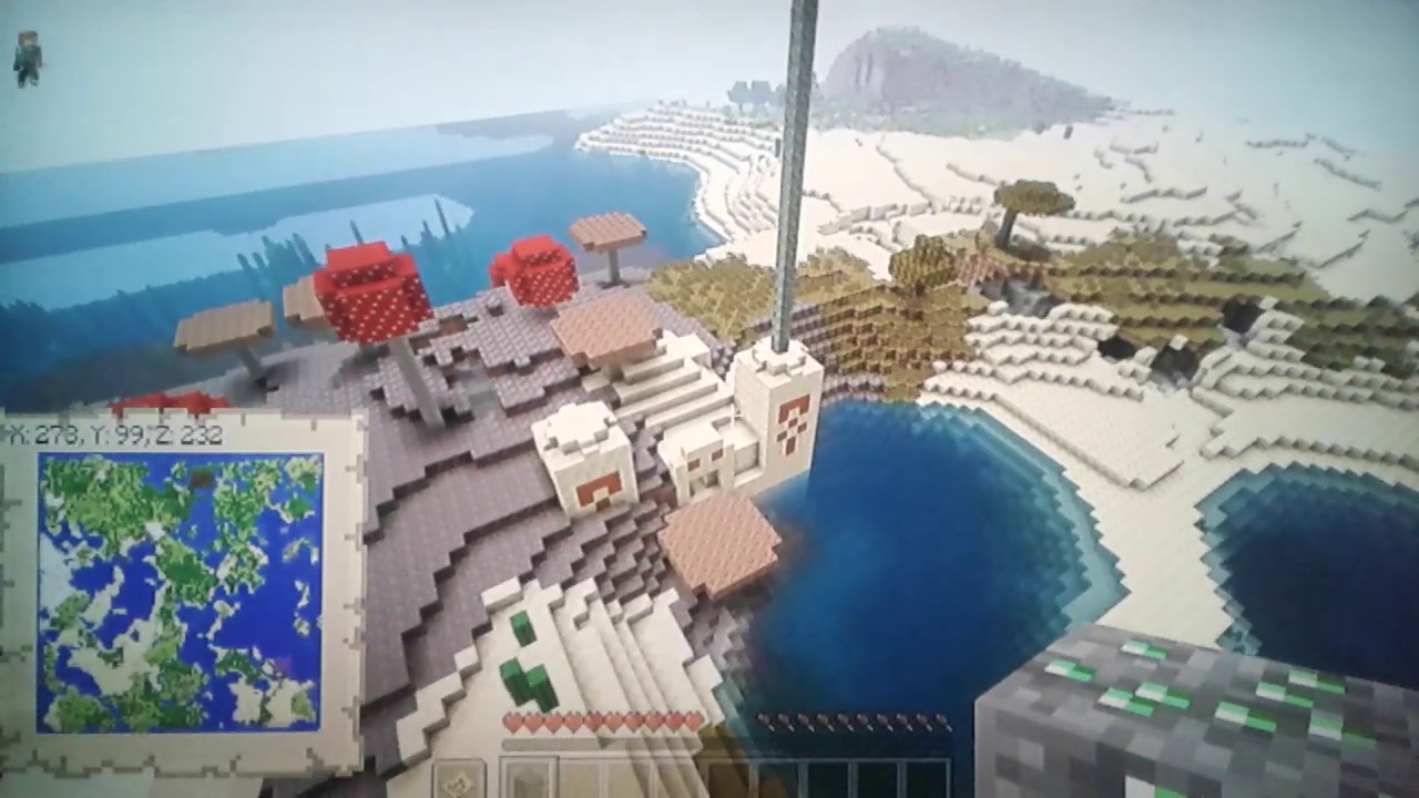 Minecraft PS3 Seed Rare Temple In A Mooshroom Biome! Aug 2019 - YouTube