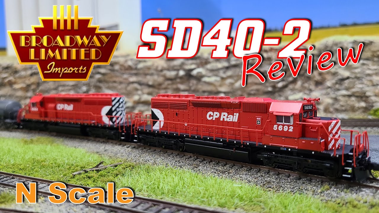 Broadway Limited Imports SD40-2 - N Scale - Review! - YouTube