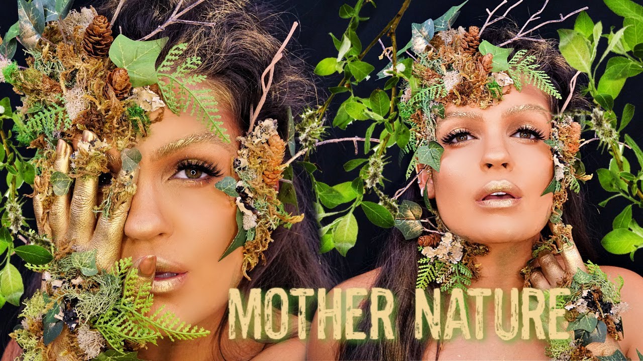 MOTHER NATURE / EARTH Halloween Makeup - YouTube