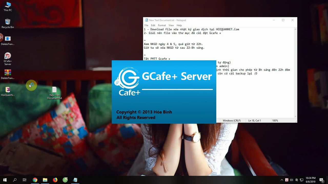 Xóa Nhật Ký Giao Dịch Gcafe+ Server (Gcafe+ tính tiền) - YouTube
