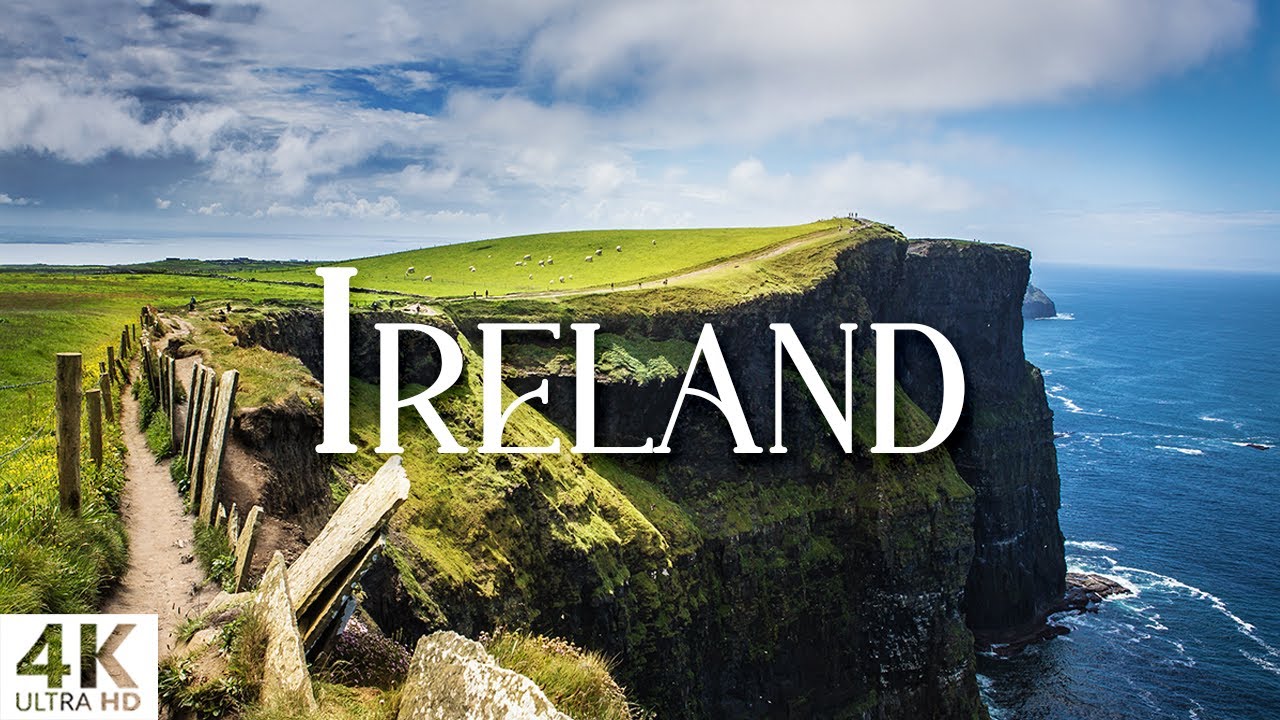 Ireland 4k - Beautiful Scenery with Calming Music, 1 Hour Beautiful ...