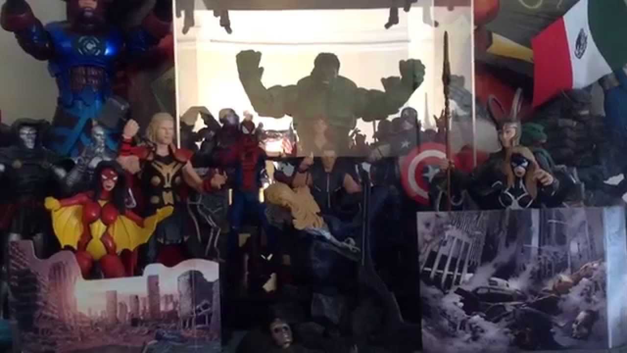 Marvel Select Action Figure Display Collection featuring The Avengers ...