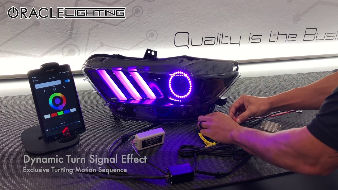 Ford Mustang S550 ORACLE Dynamic ColorSHIFT Headlights Overview - YouTube