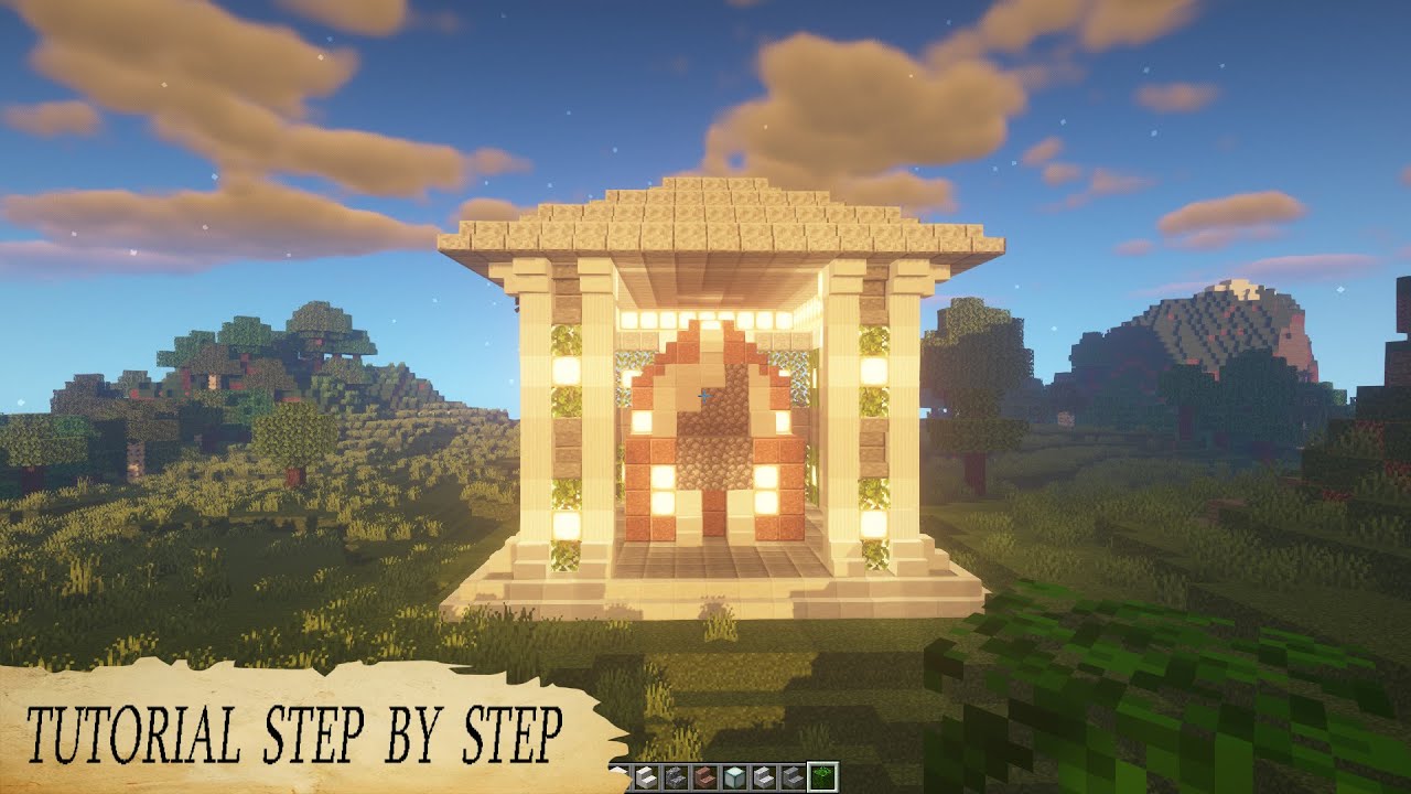 MINECRAFT: how to build a simple temple - YouTube