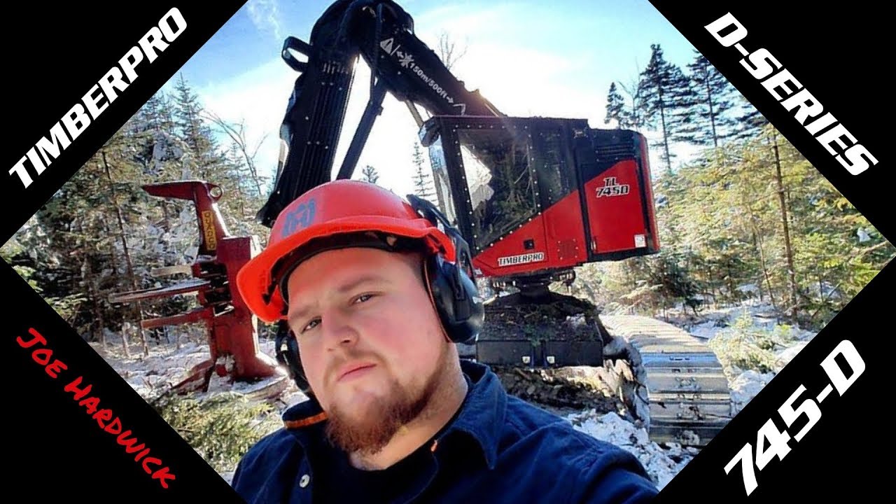 TimberPro TL745D Cutting in Beautiful Snowy New Hampshire - YouTube