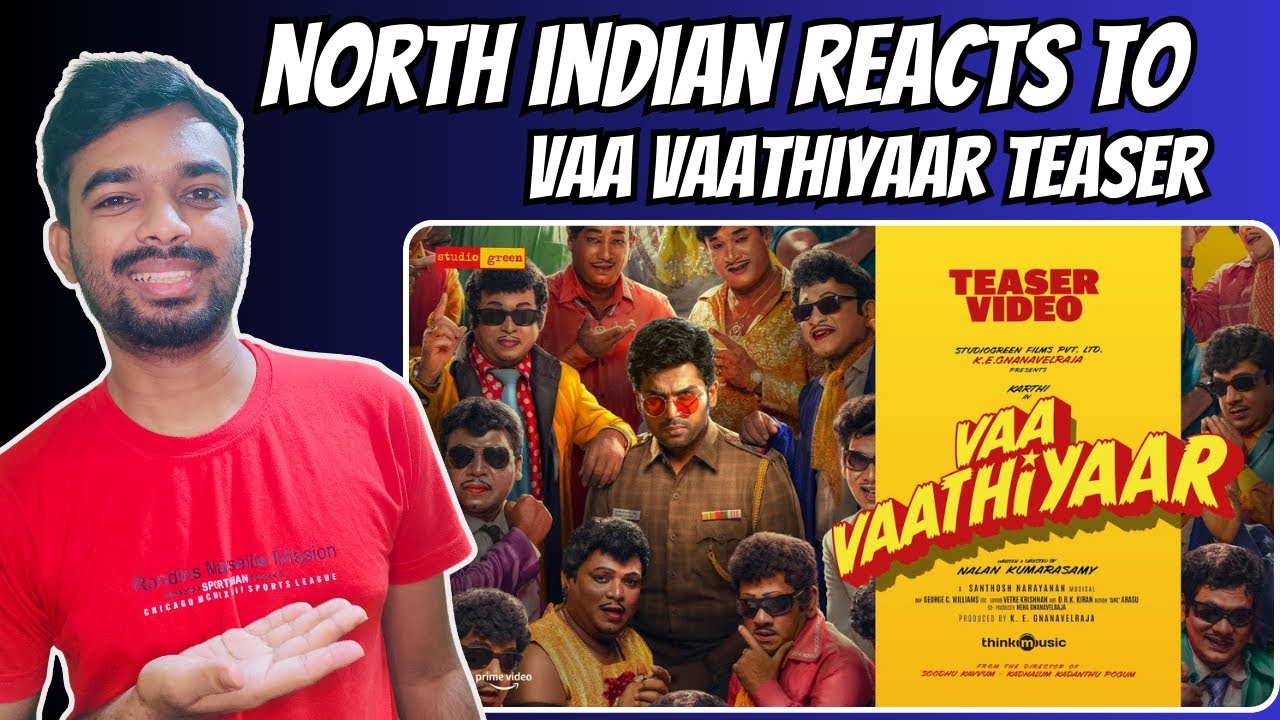 Vaa Vaathiyaar Teaser Reaction | Karthi, Krithi Shetty - YouTube