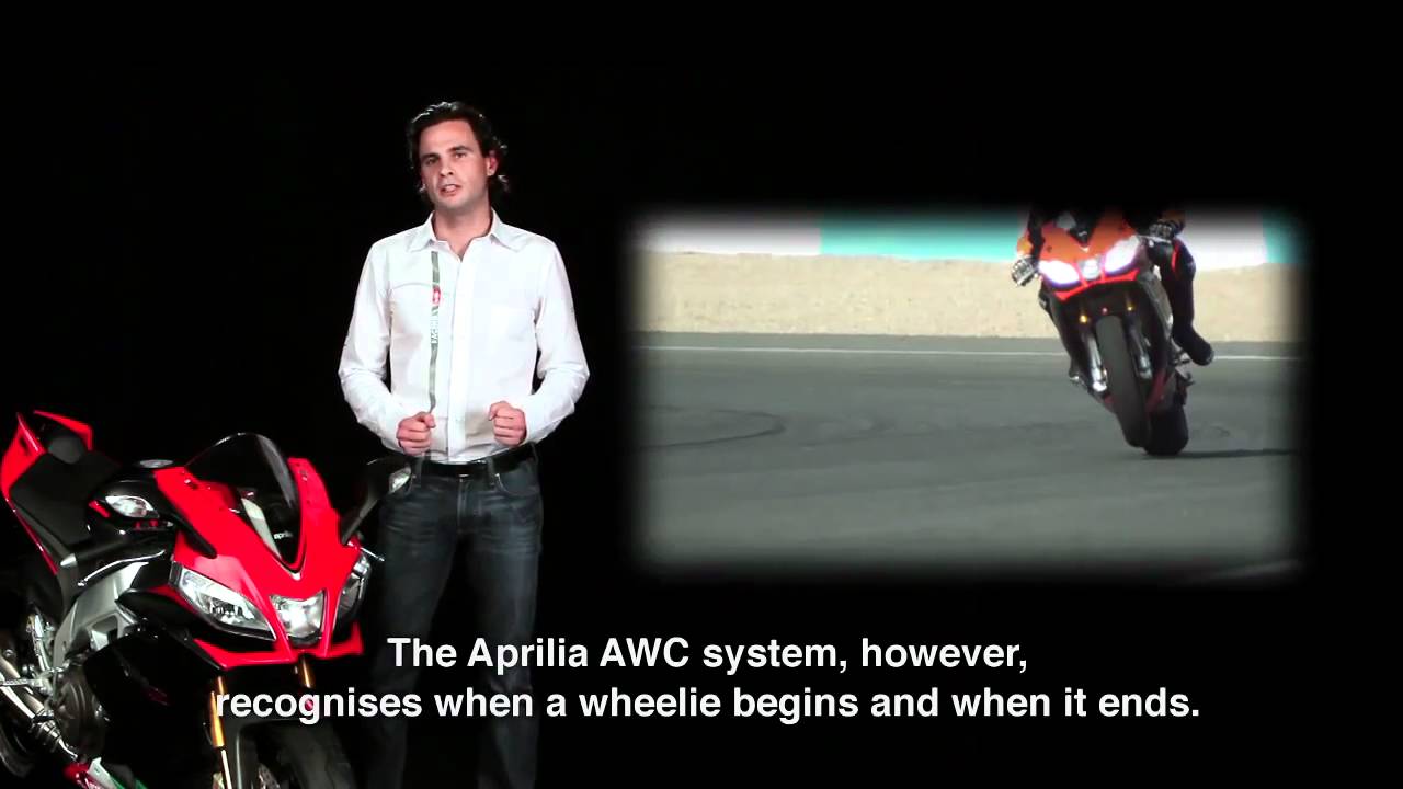 APRC Aprilia - AWC system - Aprilia Wheelie Control - YouTube