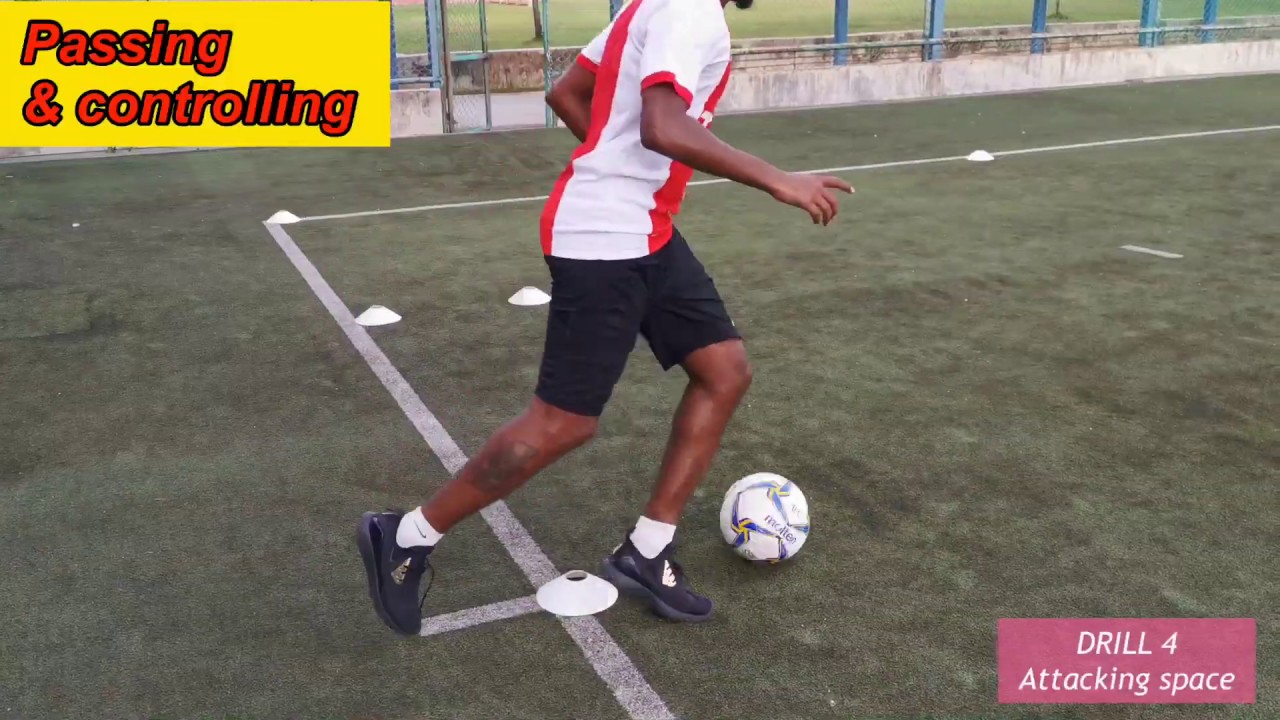 4 PASSING AND CONTROLLING DRILLS - YouTube