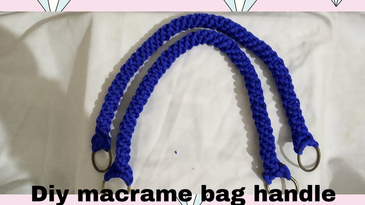 Diy macrame bag handle # design 9 - YouTube